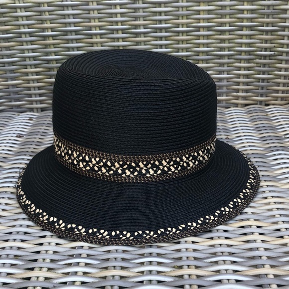 Eric Javits | Accessories | Eric Javits Straw Hat Black Spf 5 | Poshmark